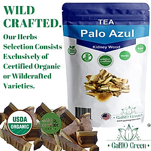 Kidney Wood (4oz), Palo Azul (55-60 Cups Aprox), Blue Stick Tea Teatox, non-GMO, Gluten-free Tea Bark, Natural kidney cleanse, palo azul tea, Packaged in the USA, Resealable Bag (4 ounces).
