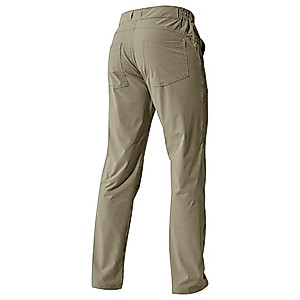 FREE SOLDIER Men's Outdoor Cargo Hiking Pants with Belt Lightweight Waterproof Quick Dry Tactical Pants Nylon Spandex (Mud 32W/32L)