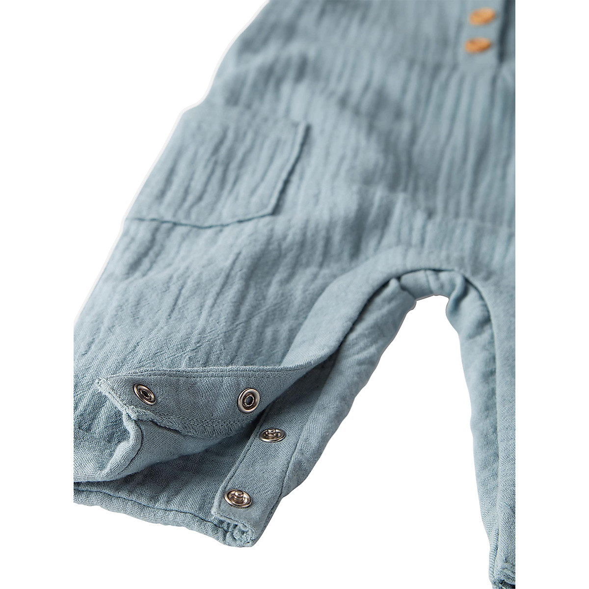 little planet by carter's unisex-baby Organic Cotton Gauze Overall Jumpsuit, Ochre, 18 Months