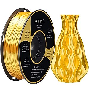 ERYONE Silk PLA Filament for 3D Printer, 1.75mm, -0.03mm, 1kg (2.1LBS)/Spool, Silk Glod