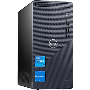 Dell Inspiron 3000 Series 3910 Desktop, 12th Gen Intel Core i5-12400 Processor, 32GB DDR4 RAM, 512GB SSD, HDMI, DP, DVD, Bluetooth, Wired Keyboard&Mouse, Wi-Fi 6, Windows 11 Home, Black