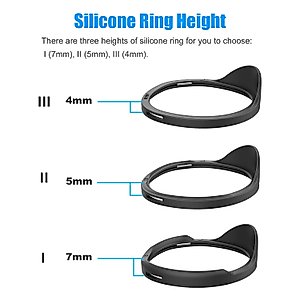 M AMVR [Pro Version] Lens Anti-Scratch Ring Protecting Myopia Glasses from Scratching VR Headset Lens Compatible for Meta Quest 2, Quest, Rift S or Meta Go, with Preventing Light-Leaking Design