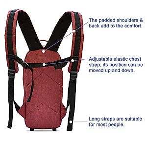 Healvaluefit Oxygen Tank Backpack O2 Cylinder Carrying Holder Bag Fit Size M4/A, M6/B, M9/C, M2, ML6 -Red (not for The D Oxygen Tank)