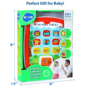 Baby Tablet Toys for 1 Year Old Boy, 1 Year Old Girl Toys Light up Infant Toddler My First Learning Tablet Toy 12 Month Toys 6-12 12-18 18-24 Months, Gifts for 1 2 3 Year Old Kids Boys Girls