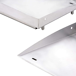 Stanbroil Stainless Steel Flat Top Griddle, Gas Grill Griddle for Blackstone 1650 Portable Propane Fuelled Tabletop Grill with Front Grease System - 17 Inches