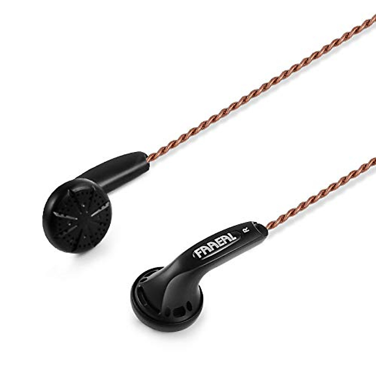 FAAEAL Headphones Iris 2.0 Without Mic Version,Wired Earphones with 3.5mm Plug,Durable Wired Ear Buds with Dynamic Crystal Clear Sound,Good Bass Earbuds,for Smartphones/PC/Tablet and More (Black)