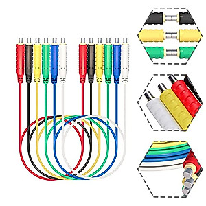 6PCS Magnetic Test Leads Silicone Soft Flexible Jumper Test Wires 30V AC5A 3.3FT Magnetic Jumper Wires HVAC