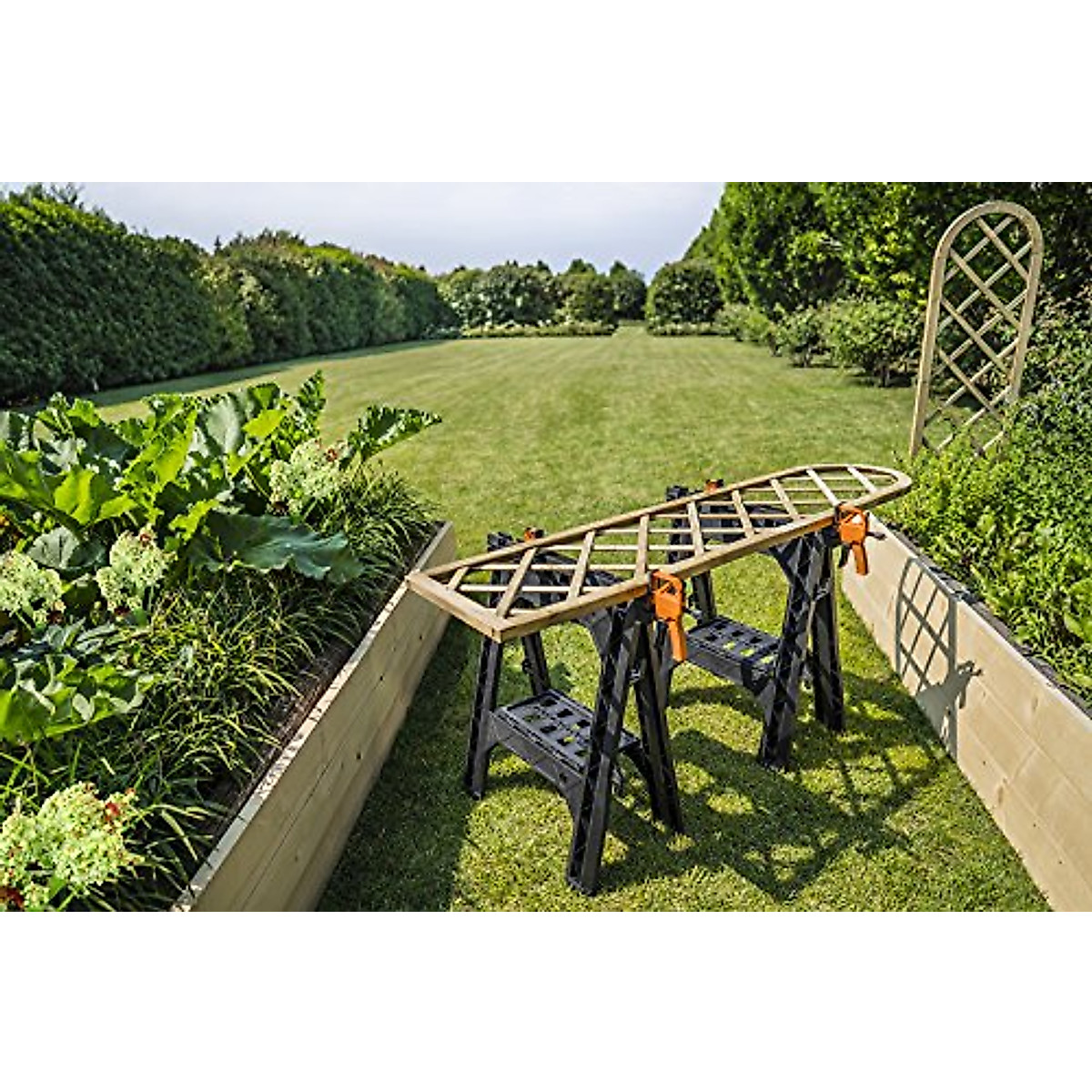 WORX WX065 Clamping Sawhorses with Bar Clamps