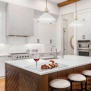 Tempered Glass Cutting Board,Durable Shatter Resistant, Dishwasher Safe,Clear Glass with Rubber Feet,Scratch Resistant, Heat Resistant, Non-Slip, Extra Large 12" X16"