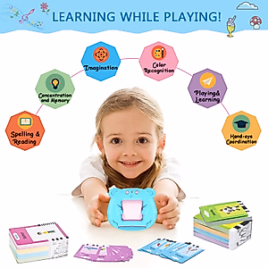 Talking Flash Cards Educational Toys for 1-6 Years Old Boys Girls, Toddlers Learning Toys Electronic Interactive Toys, Preschool Montessori Toys Christmas Birthday Gift(510 Words New Blue)