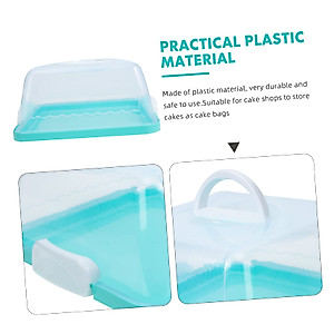 Portable Cake Box Paper Cups with Lids Chocolate Cortes Chocolates Box Cake Carrying Case Wedding Cake Carrier Container Cake Carrier with Lid and Handle Plastic Blue Mini Pie