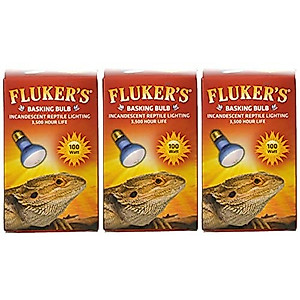 (3 Pack) Fluker's Basking Spotlight Bulbs for Reptiles 100 Watt