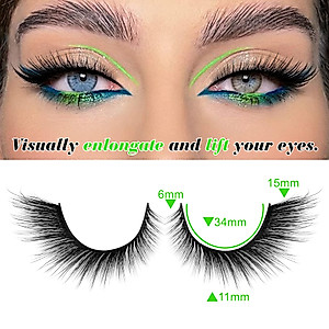 Eyelashes Wispy Fox Eye Lashes Look Like Lash Extension 15MM Natural Looking Fluffy Angel Lashes Pack 5 Pairs by Lanflower