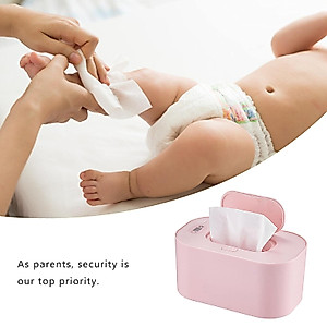 Xiaoling Baby Wipe Heater, Wet Warmer Dispenser Box, Portable Infant with Display, Health Care Supplies, 40℃-60℃ Wide Range Multi-Level Adjustment, 7.87x4.72x5.91in, Pink