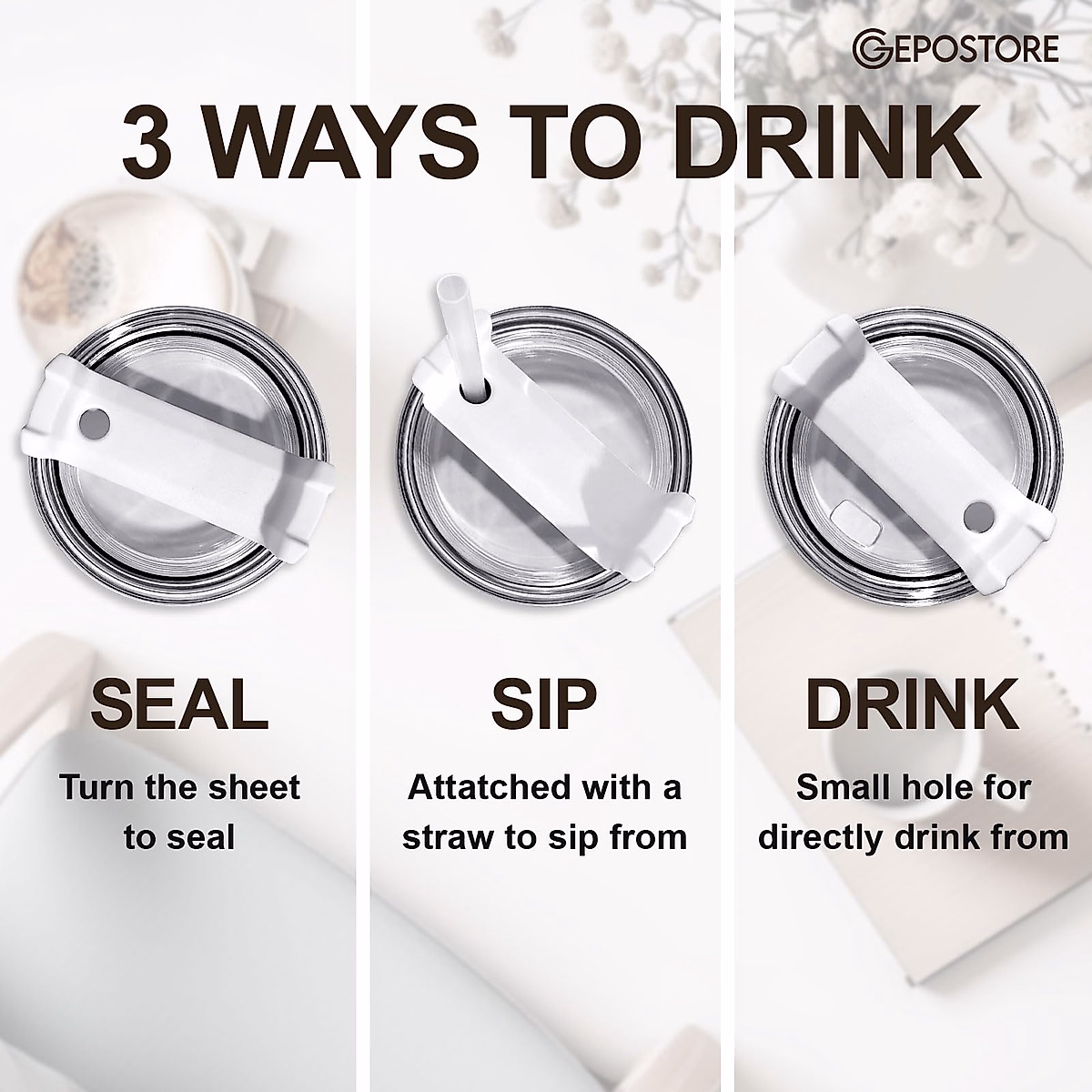 GEPOSTORE Christmas Gifts for Women Girls, Adorable Bear 40oz Tumbler with Lid, Cute Cartoon Character Tumbler, Birthday Gifts for Movie Lover