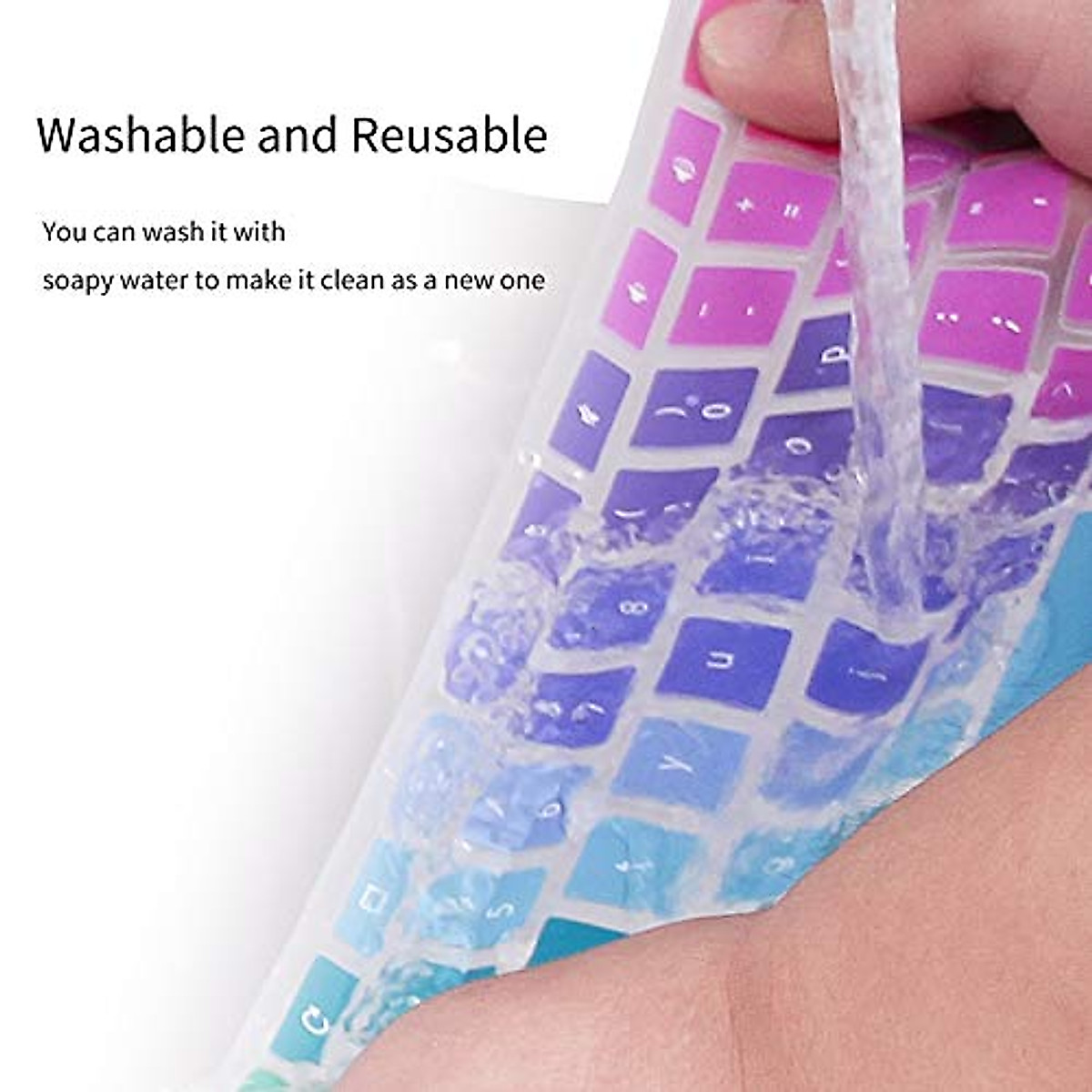 Keyboard Cover for Dell G15 5510 5515 Gaming,Dell Inspiron 15 3000 3501 3505 3502 5000 7000 7500 7501 7506 7590 7591 7706 7790 5501 5502 5505 5508 5584 5590 5593 5598,Vostro 3000 5000 7000, Rainbow