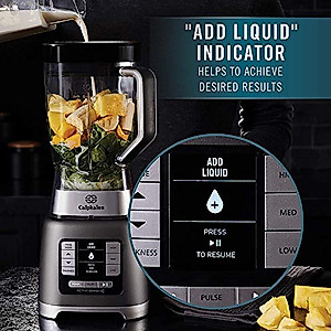 Calphalon Blender for Shakes, Smoothie, Salsa, Milkshake, Frozen Drinks, and Juices with 68-oz BPA-Free Tritan Jar and 24-oz Portable Blender Bottle, ActiveSense 1200-Watt Motor, Dark Stainless Steel