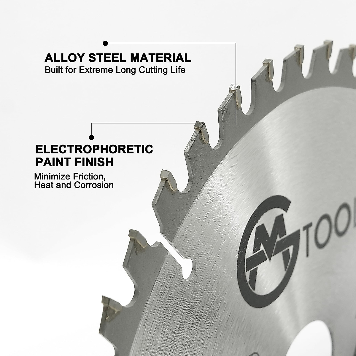GMTOOLS 7-1/4 Inch 40 Teeth Carbide Tipped Circular Saw Blade with 5/8-Inch Arbor, Professional ATB Finishing Woodworking Saw Blade for Plywood, Laminate, Ripping Wood, Crosscuts Wood, 1-Pack