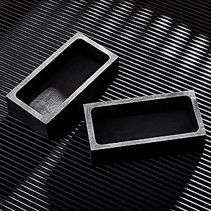 2 Pieces Graphite Ingot Mould Crucible Mould for Casting Gold Silver Metal Aluminum Copper Brass Melting Refining (4 x 2 x 1 Inch)