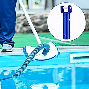 Mudder 4 Pieces Swimming Pool Spa Vacuum Head Handle Replacement Spa Pole Connector with 12 Pieces V-Clips for Swimming Pool Supplies