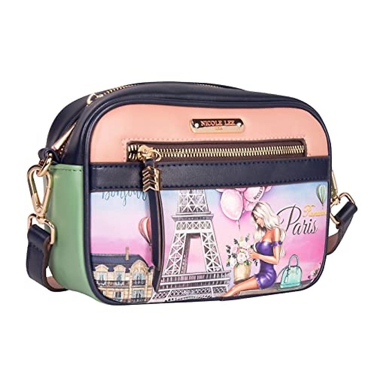 Nicole Lee ROMANCE IN PARIS 3 PIECE SET (Satchel, Crossbody, Wallet)