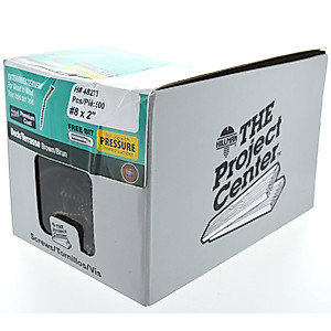 Hillman 48273 Brown Painted Head Square Drive Deck Screw #8 x 2", Silver