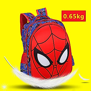 Licputalch Kids School Backpack for Kids Boys Girls, Waterproof Red Backpack for 4-6-8-10-12