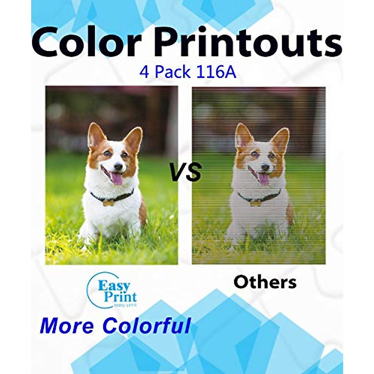 EASYPRINT (BCMY) Compatible 116 Toner Cartridge Replacement for HP 116A Used for Color Laser MFP 179Fnw, 178nw, 179fwg; 150a 150nw 150 Series Printer, (Total 4-Pack, W2060A W2061A W2062A W2063A)