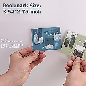 Magnetic Bookmarks Magnet Page Markers, Magnetic Page Clip for Students Teachers, Fun Book Marks for Reading(12 Pieces)