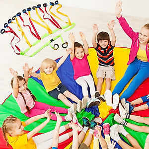 Kajaia Children Safety Walking Rope with 14 Handles Colorful Walking Rope Adjustable Outdoor Safety Rope for Preschool Nursery Daycare Kindergarten School Kids Teachers