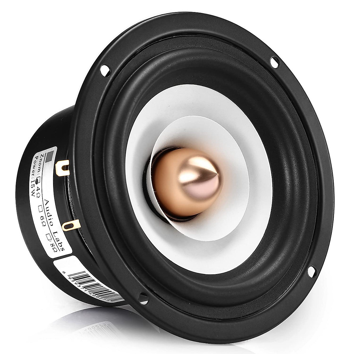 Facmogu 4 Inch Bullet Tweeter Full Range Speaker 4 Ohm, 5~15 Watt HiFi Tweeter Midrange Bass Integrated for Vocals Home Stereo Surround Sound Theater, 61Hz-18.5KHz Frequency Response 88dB