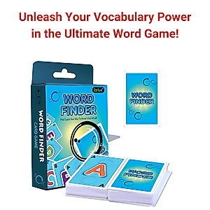 TORTUE Word Finder - Quick Simple Card Game to Boost English Vocabulary for Ages 7-99 Years | Family Safe | Form Words | Think of Combinations | 2-4 Players