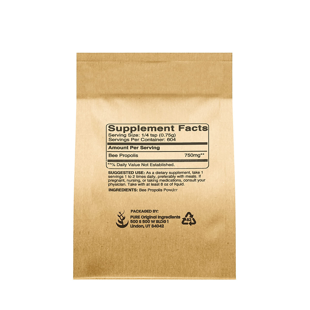 PURE ORIGINAL INGREDIENTS Bee Propolis Powder (1 lb) No Fillers, Lab Verified, Always Pure