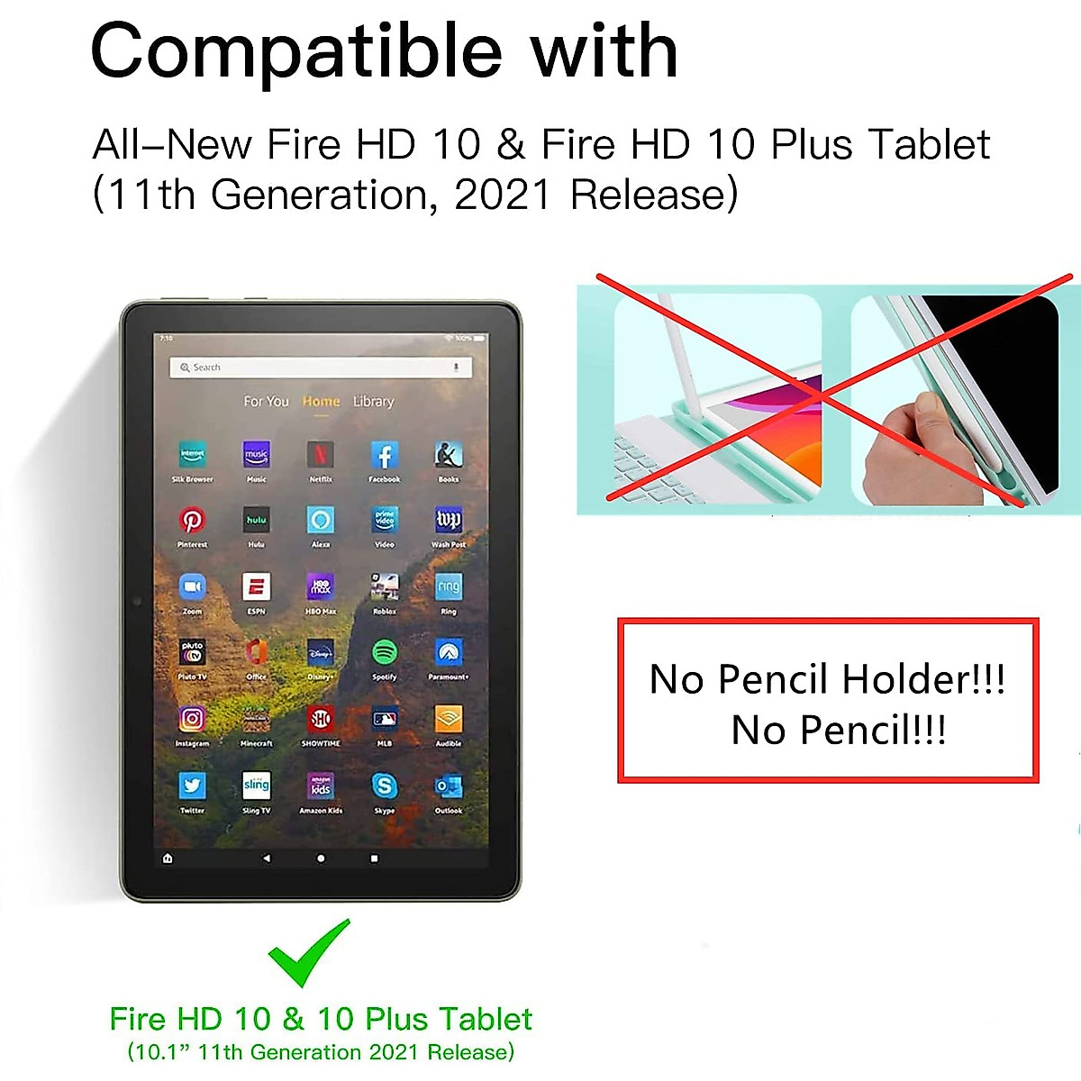 Table Fire HD 10/ Fire HD 10 Plus case with keyboard and touchpad, (Only Compatible with 11th Generation 2021 Release) Detachable Bluetooth keyboard case with Trackpad for Fire hd 10 tablet, Purple
