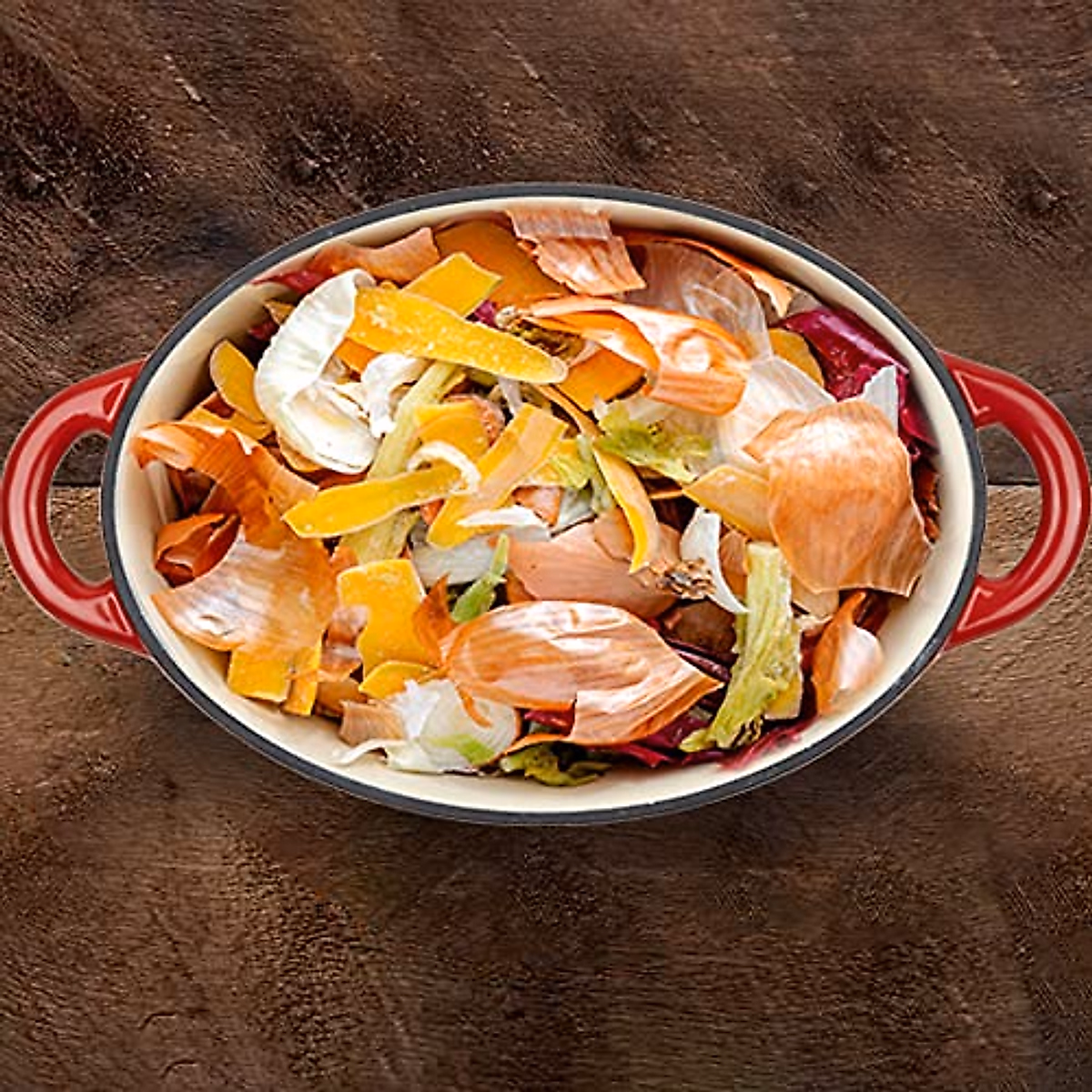 Kerilyn 4.5 QT Enameled Oval Dutch Oven Pot with Lid and Dual Handles, Cast Iron Dutch Oven for Cooking, Bread Baking, Non-stick Enamel Coated Cookware (Red)