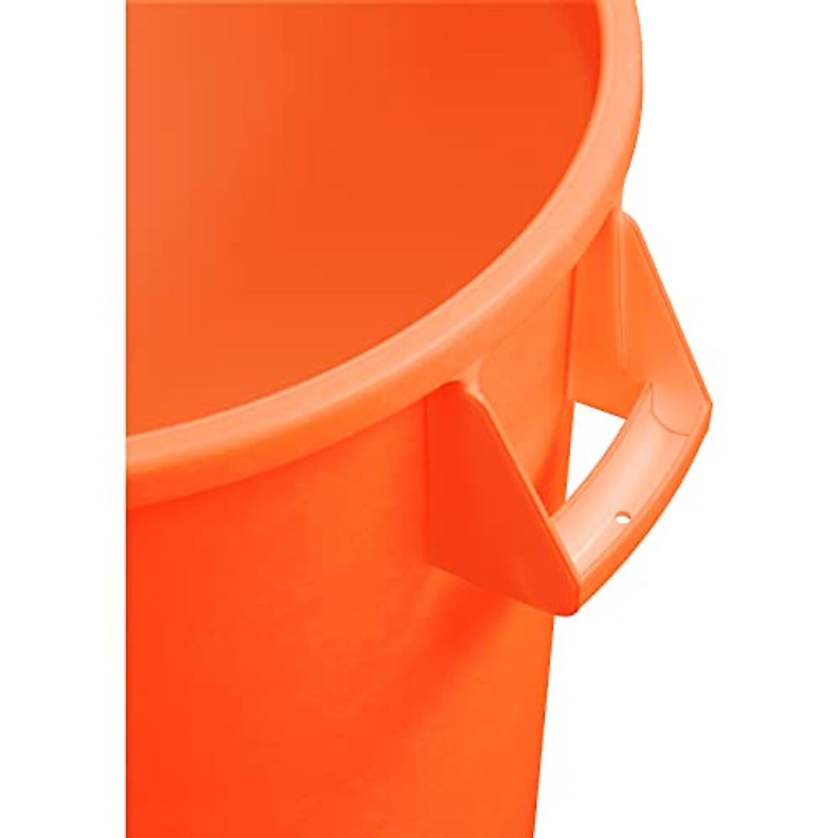 Carlisle FoodService Products Bronco Orange 32 Gallon Round Waste Bin Trash Container - 84103224 - Pack of 4