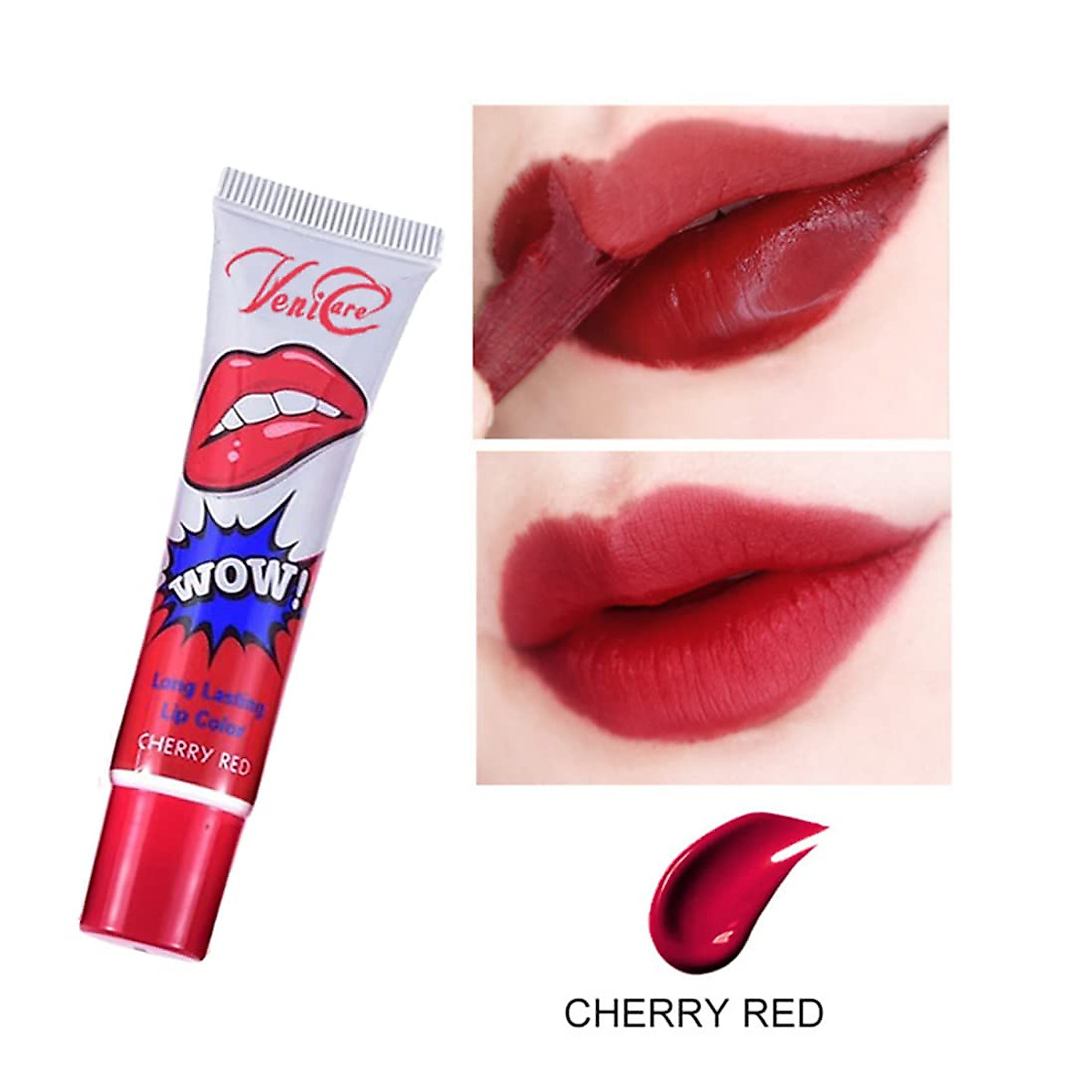 6-PACK Peel-Off Colored Lip Stain Gloss + Applicator Stick | Variety of SIX Luscious, Sexy Colors | Apply, Let Dry, Peel Away, and Look Beautiful!