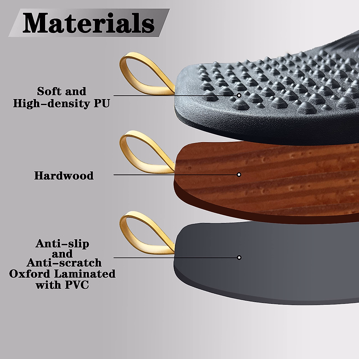 VWINDESK Standing Desk Anti Fatigue Mat Balance Board, Non-Slip Bottom Wooden Wobble Ergonomic Design, Foot Massage for Office Fitness Orange in Black, 24.6'' Large