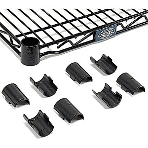 Nexel Adjustable Wire Shelving Unit, 4 Tier, NSF Listed Commercial Storage Rack, 24" x 24" x 63", Black Epoxy