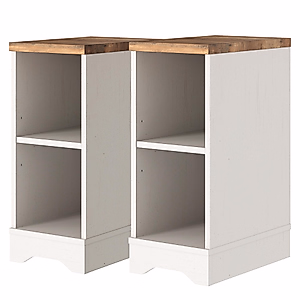 WAMPAT Modern Farmhouse 3 in 1 TV Stand for up to 85" TVs Wood Entertainment Center with Open Storage for Living Room,Antique White