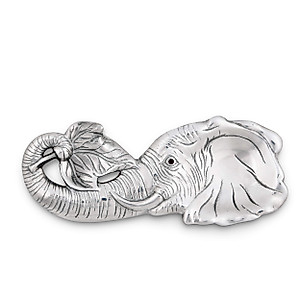 Arthur Court Elephant Spoon Rest Aluminum Metal Decorative Holder for Kitchen, Spatula Ladle, Brush and Other Cooking Utensils 8 inch x 3.5 inch