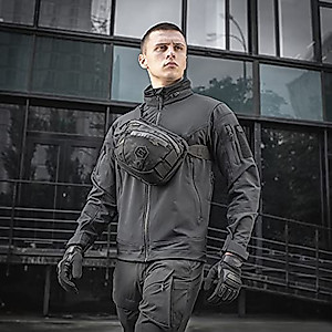 M-Tac Elite Sphaera Hex Bag Gen.2 - Tactical Crossbody CCW Conceal Carry Chest Pack - EDC Shoulder Sling Bag (Multicam Black/Black)