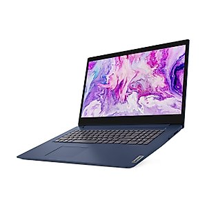 Lenovo IdeaPad 3 17.3" HD+ LED Backlit Display Laptop, Intel Core i5-1035G1 Processor, 8GB RAM, 256GB SSD, HDMI, WiFi, Bluetooth, Webcam, Windows 10, Abyss Blue, W/IFT Accessories