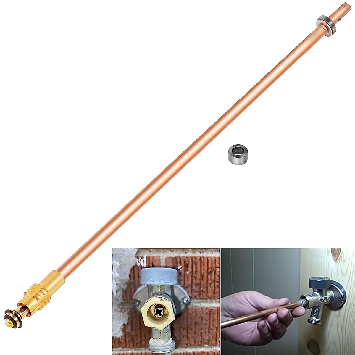 123-0095 Replacement Stem Assembly for Mansfield Style 500 Series Full-turn Hydrants Manufactured From 1970-2006, for 12 Inches Sillcock ASFP（Overall length 16 Inches）