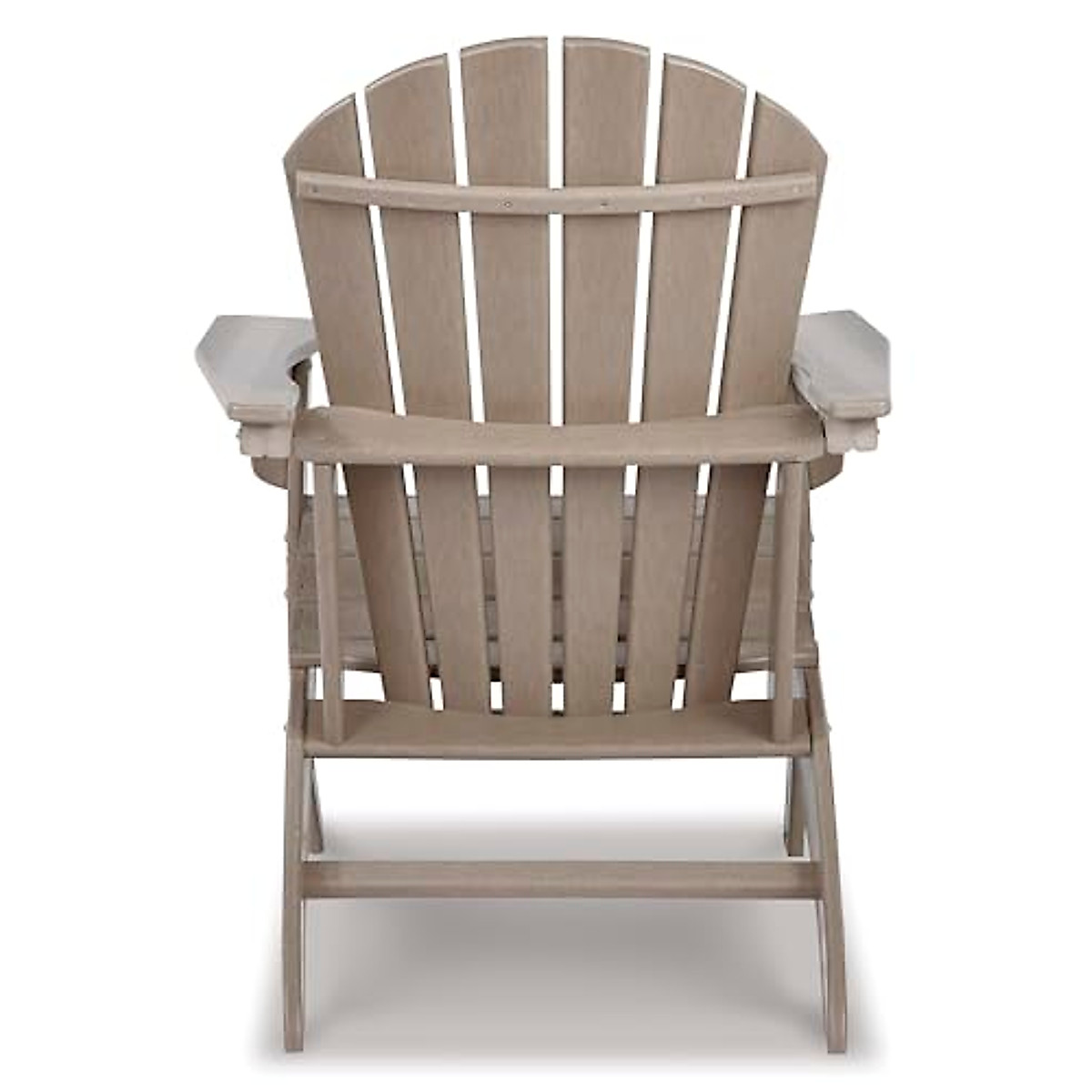 Signature Design by Ashley Sundown Treasure Outdoor Patio HDPE Adirondack Chair, Light Brown