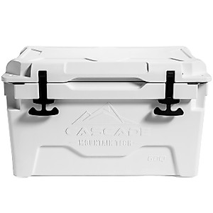 Cascade Mountain Tech Rotomolded Cooler - Heavy Duty for Camping, Fishing, Tailgating, Barbeques, and Outdoor Activities - 60 Quart