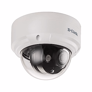 D-Link Vigilance 4 Outdoor PoE Dome Security Camera, H.265, IP66, IK10, Motion Detection & Night Vision, Business Home Surveillance Network System (DCS-4614EK)