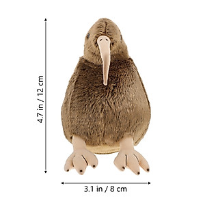 Kiwi Bird Stuffed Plush Toy: Kiwi Bird Plush Stuffed Doll Soft Furry Stuffed Animal Toys for Pets Dogs Puppy 12cm