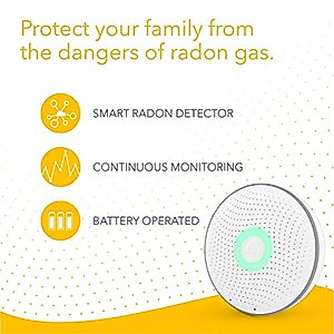 Airthings 2950 Wave Radon - Smart Radon Detector with Humidity & Temperature Sensor – Easy-to-Use – Accurate – No Lab Fees – Battery Operated - Free App