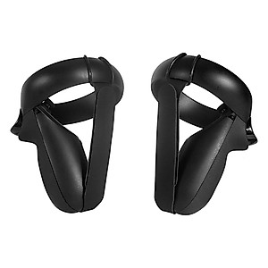 HIJIAO Hand Grip Straps Accessories for Oculus Quest, Oculus Quest 2, Rift S VR Gaming Headset Controller(black (1 Pair))